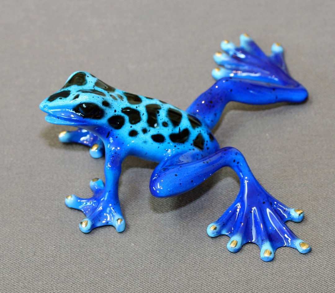 Bronze Frog Sculpture Amphibian Metal Art Figurine Statue / Limited ...