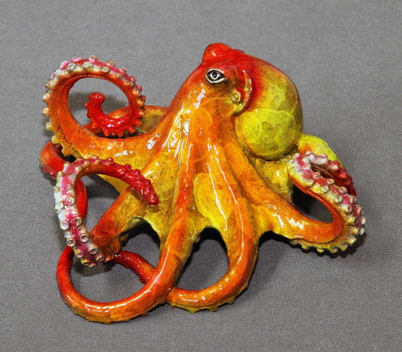 Octopus Bronze Figurine Statue Sculpture Aquatic Art "tammy" / Limited ...