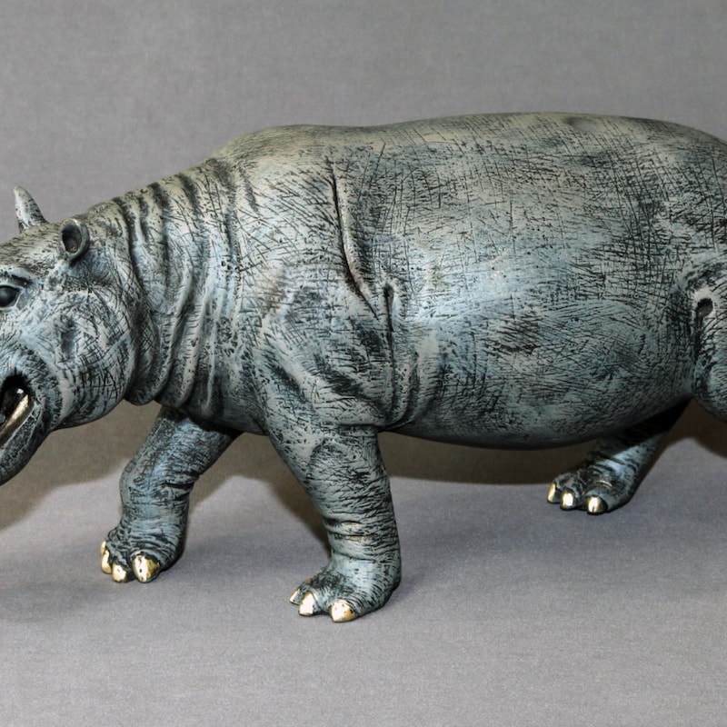 Hippo Figurine - Etsy