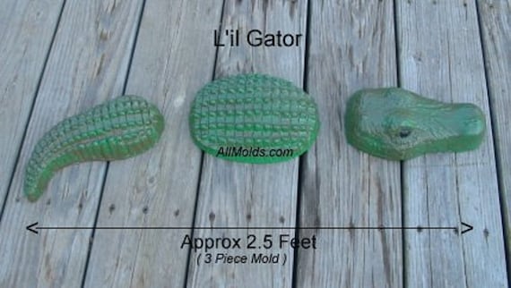 Lil Alligator Concrete Plaster Cement Casting Mold | Etsy