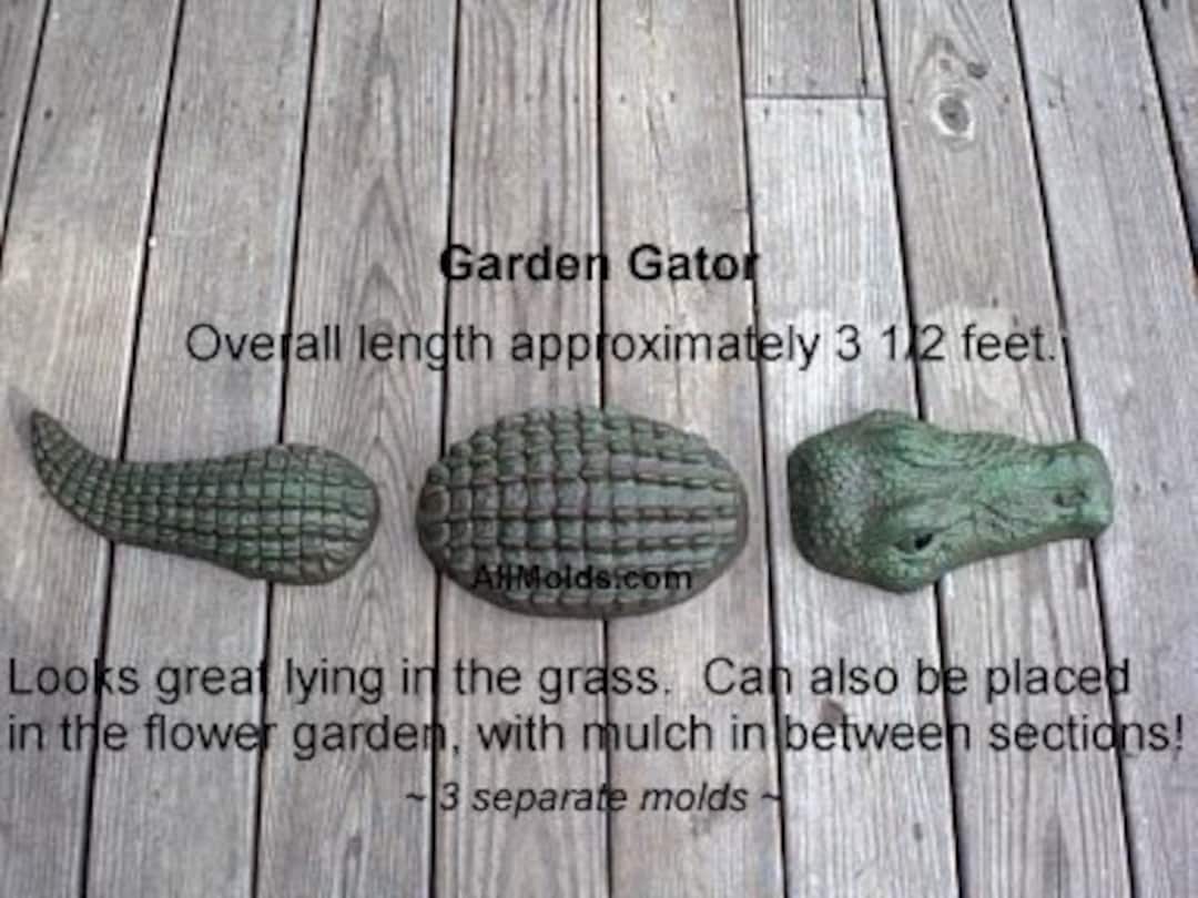 Alligator 3pc Concrete Plaster Cement Accent Stone Mold - Etsy