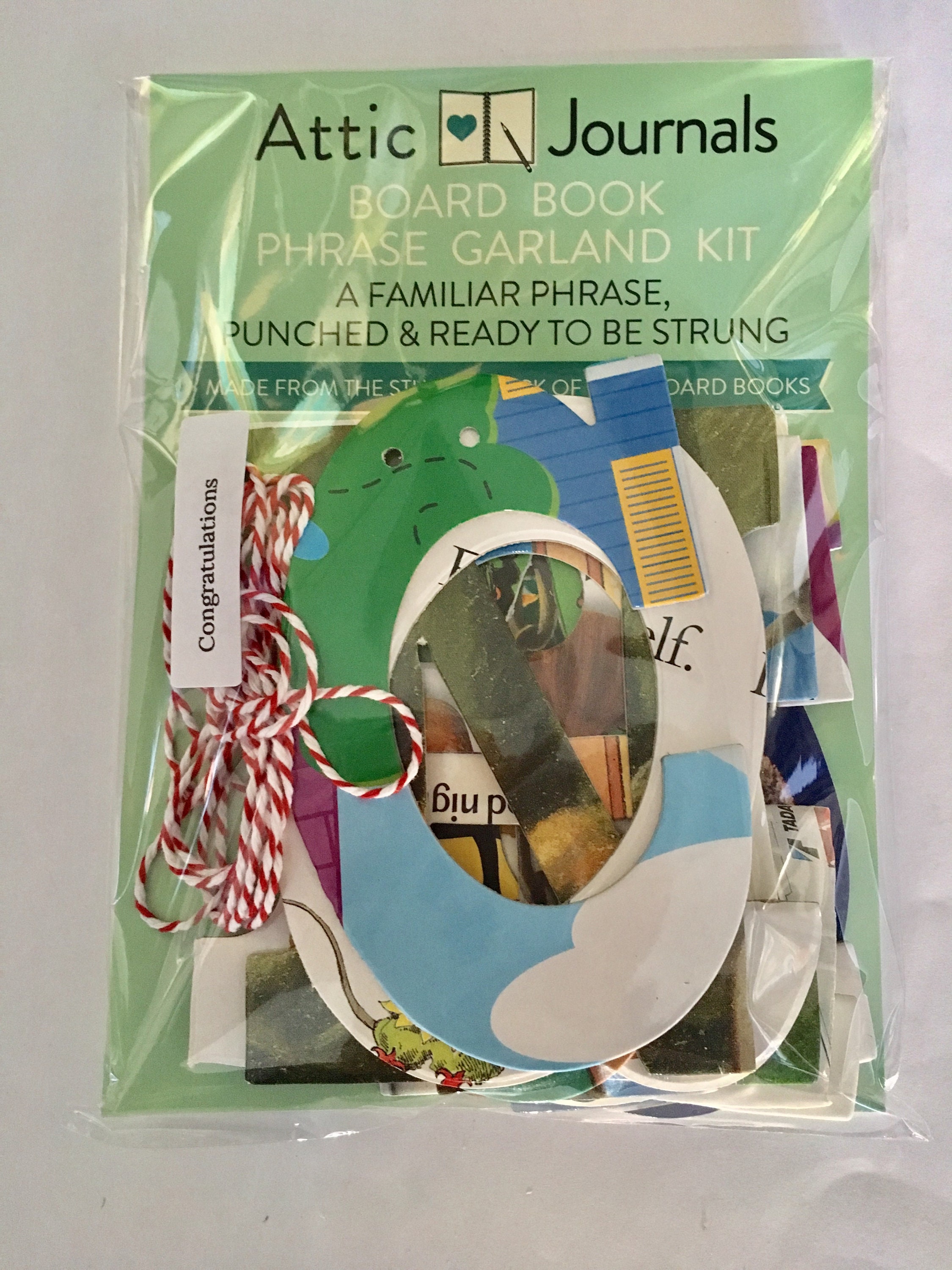 CONGRATULATIONS Book Garland Kit | Etsy