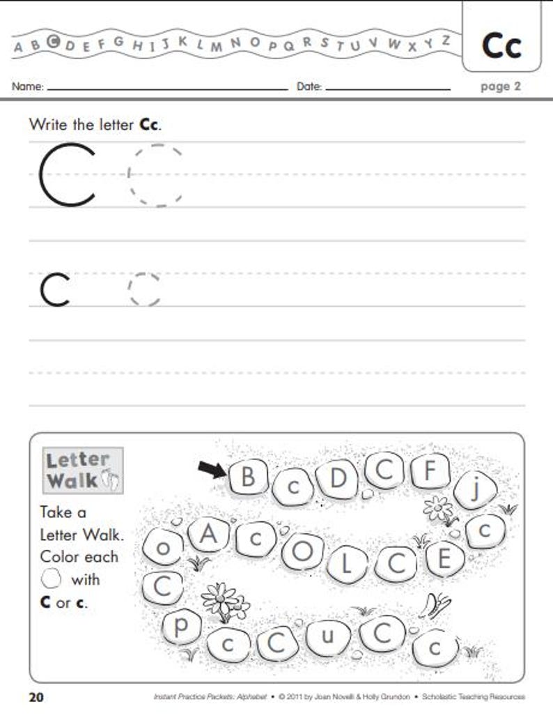 Alphabet Letters Printable Worksheets A to Z Letter Sounds Learn to ...