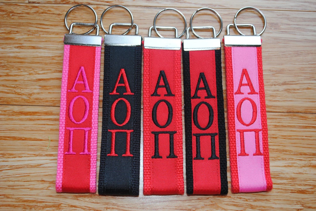 Alpha Omicron Pi Keychain - Monogrammed-choose Design,sorority, Letter ...