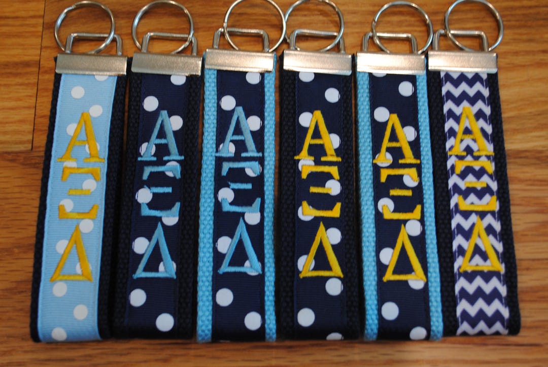 Alpha Xi Delta Keychain - Monogrammed-choose Design,sorority, Letter ...