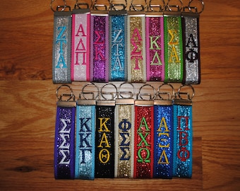Tri Delta Glitter Keychain - Etsy