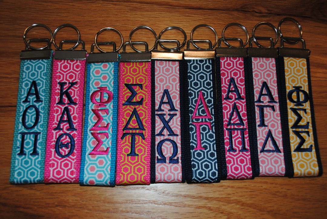 Sorority Keychain - Choose Sorority, Letters, Ribbon, Grandmothers or ...