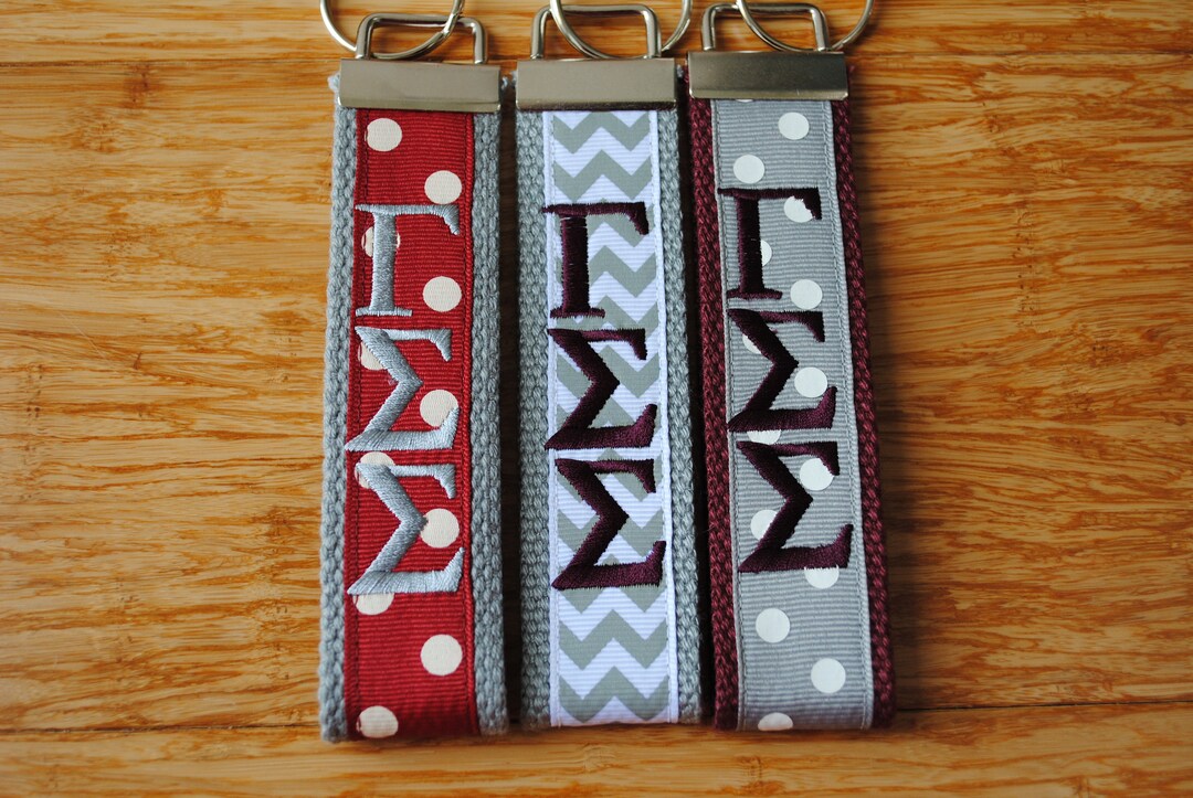 Gamma Sigma Sigma Keychain - Monogrammed-choose Design,sorority, Letter ...
