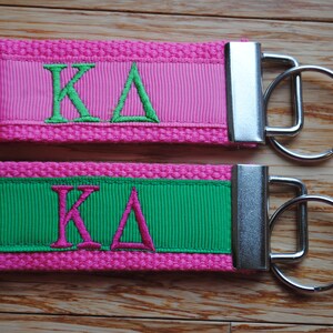 Kappa Delta Sorority Keychain/small/solid Ribbon/keyfob/monogram/choose ...