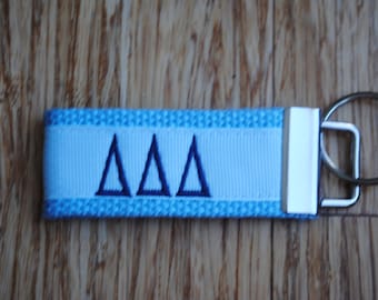Tri Delta Glitter Keychain - Etsy