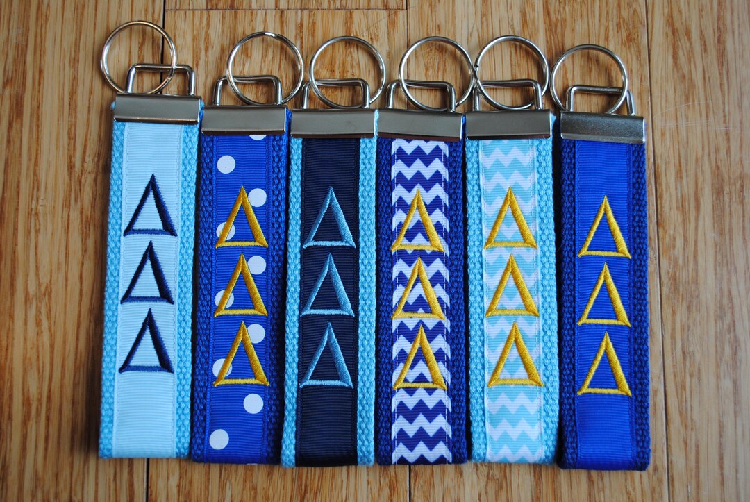 Delta Delta Delta Sorority Keychain-embroidery Monogrammed-choose ...