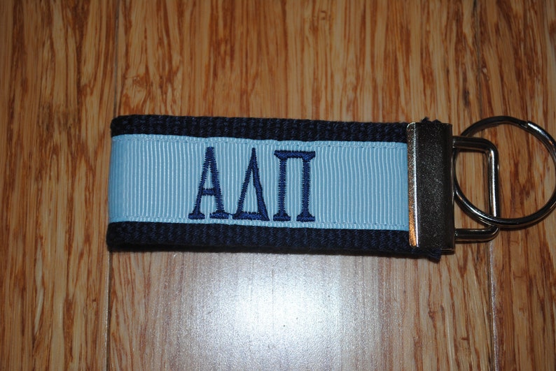 Alpha Delta Pi Sorority Keychain/small/solid Ribbon/keyfob/monogrammed ...