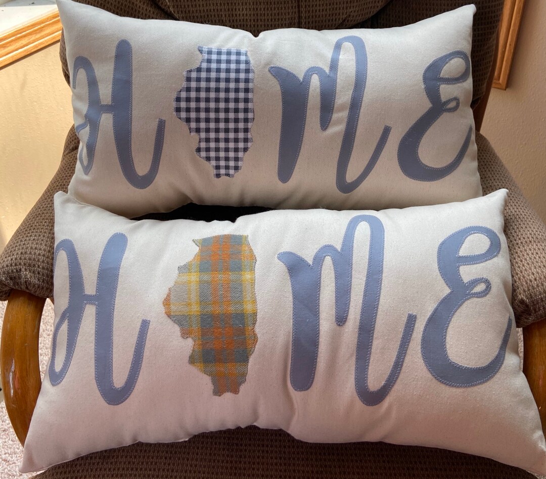 Illinois Home State Pillow | Free Shipping - Etsy