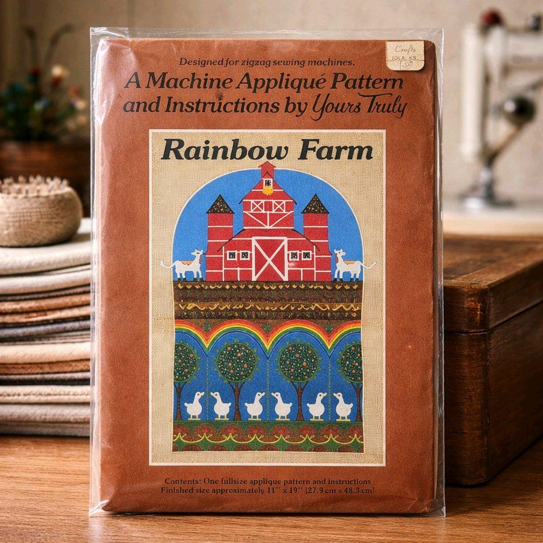 Farm Barn Quilt Craft 1980 Sewing Pattern - Etsy