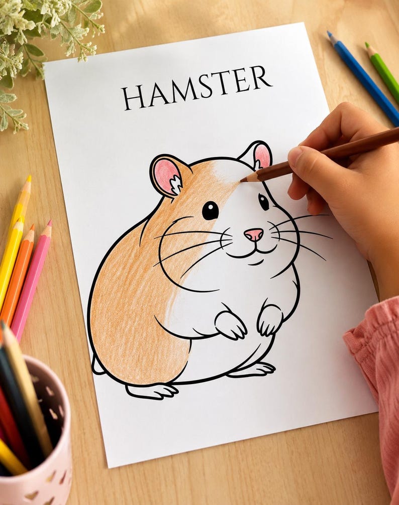 50 Easy Animal Printable Coloring Pages for Toddler, Preschool Activity ...