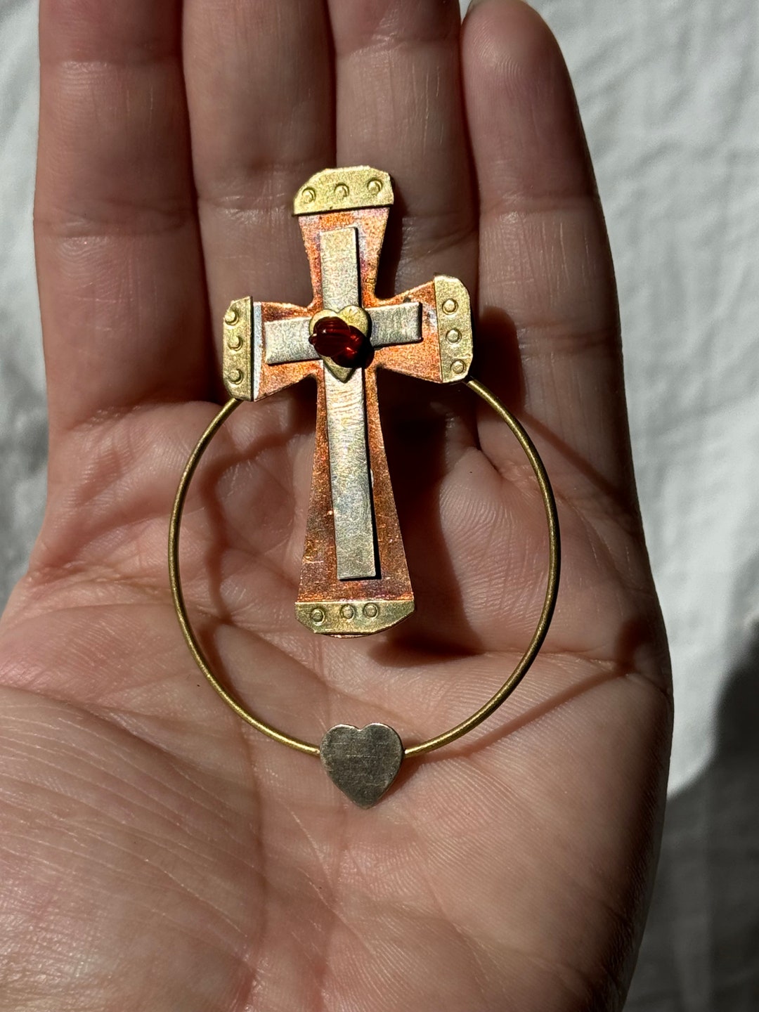 VGT CROSS JEWELRY Making,cross,vintage Mixed Media Cross,vintage ...