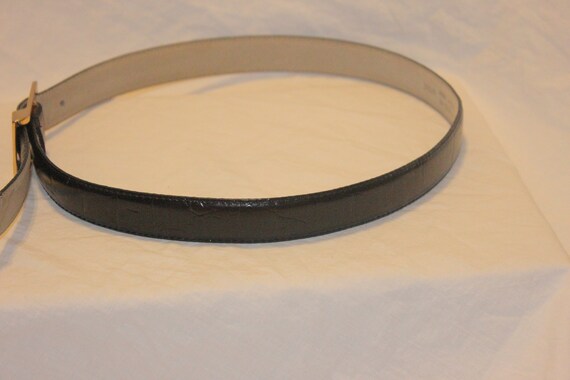 small,ANNE KLEIN LEATHER Belt,black leather belt,smal… - Gem