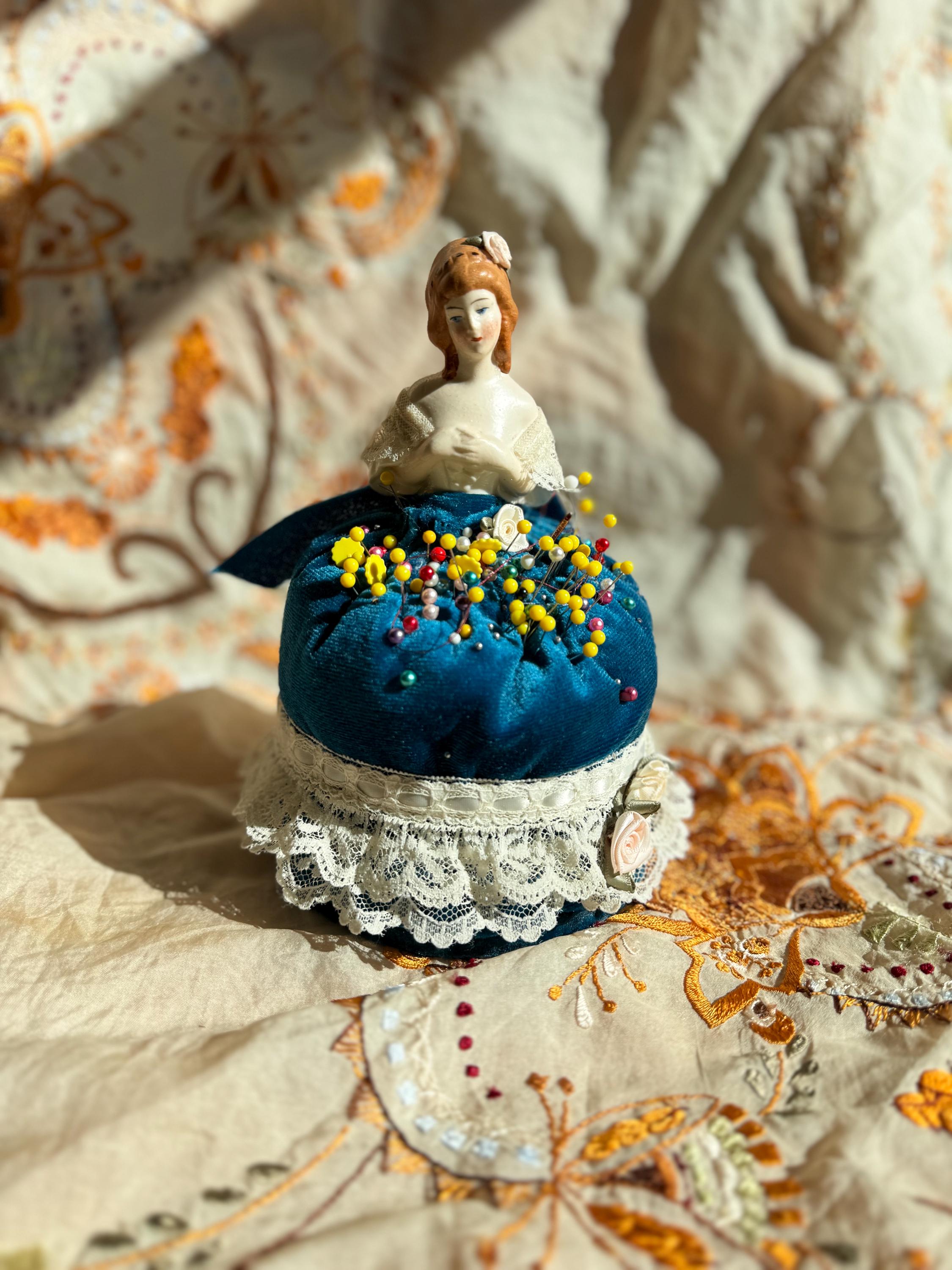 Vintage Doll Pin Cushion,vintage Half Doll Pin Cushions,vintage ...