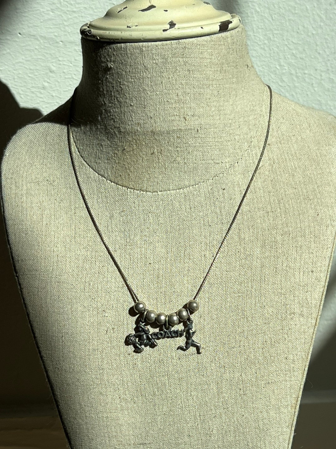 VINTAGE COACH STERLING Collar de plata, collar de plata vintage coach ...