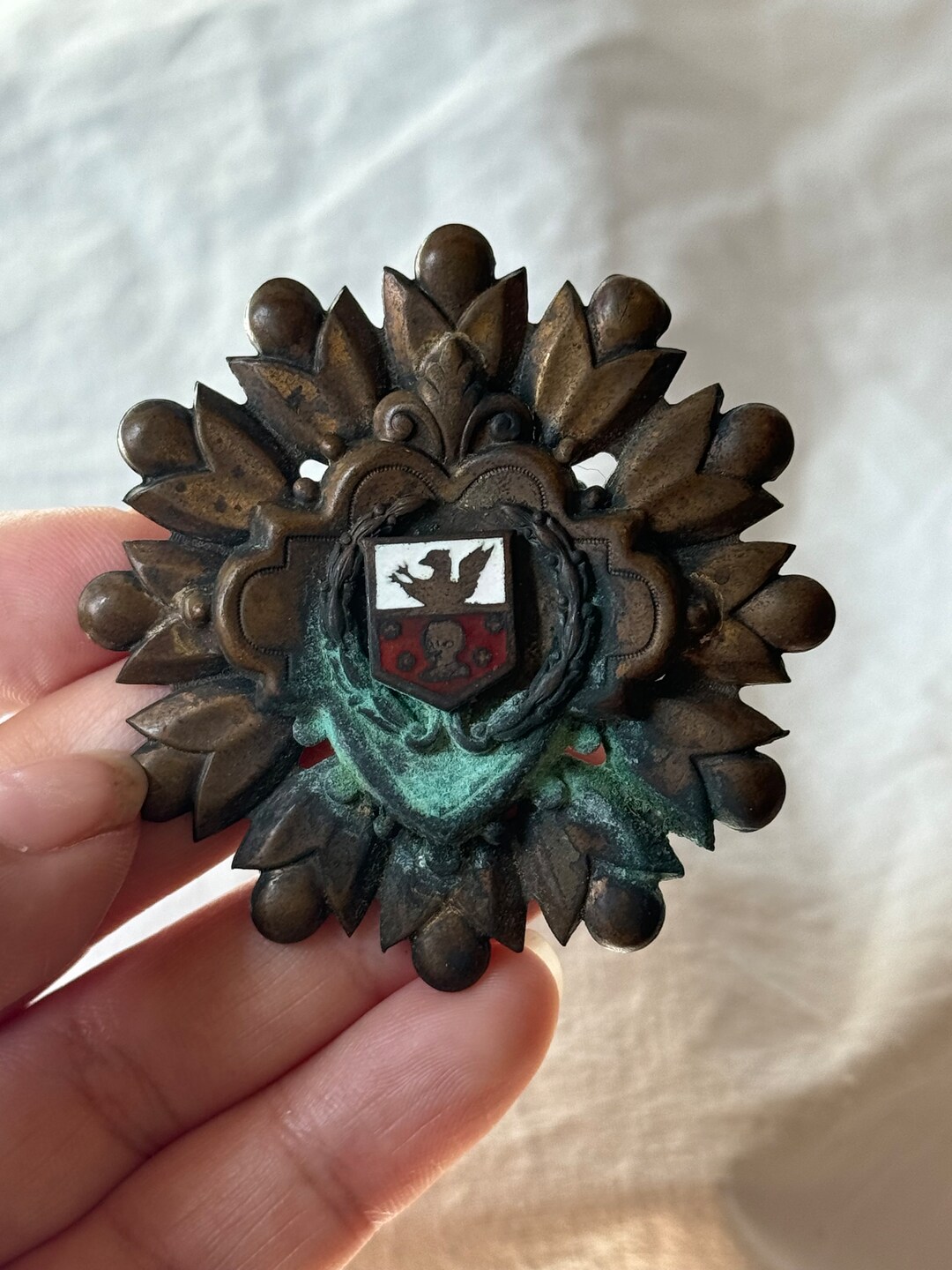 VINTAGE CREST Pin,vintage Crest Brooch,vintage Crest Brooch Pin,vintage ...