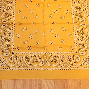 VINTAGE PAISLEY Bandana,yellow Paisley Bandana,rockabilly Bandana ...