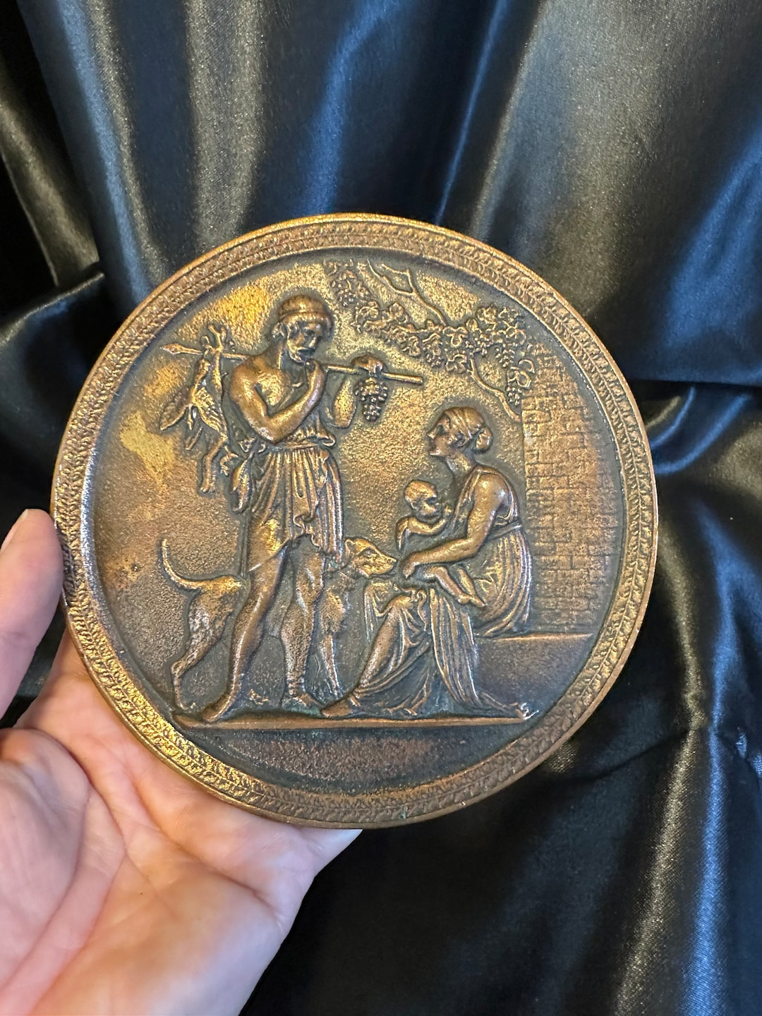 VINTAGE BRONZE GREEK Plaque,vintage Bronze Greek Wall Decor,vintage ...