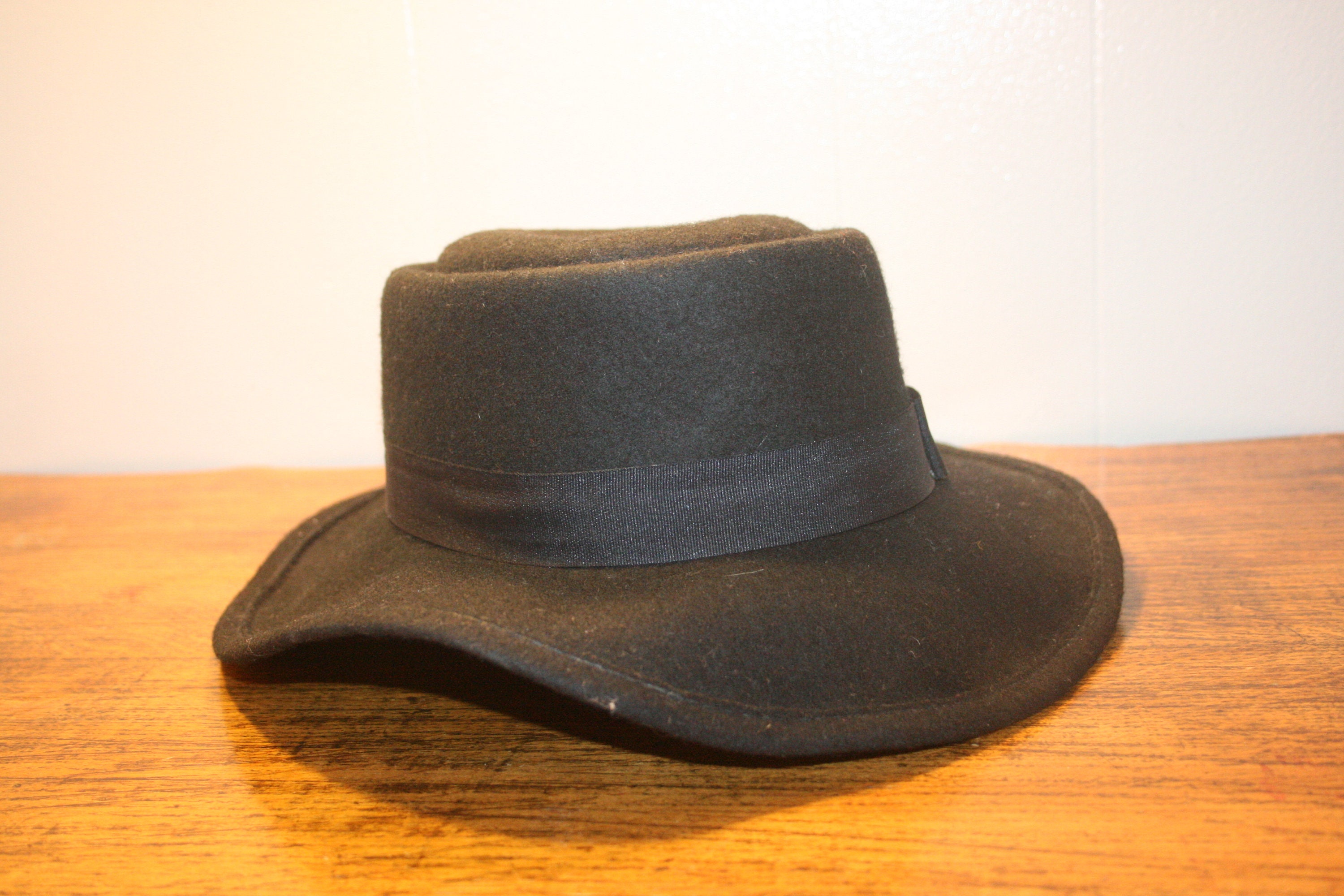 BIKER GRUNGE HATformal hat womenblack vintage hatvintage | Etsy