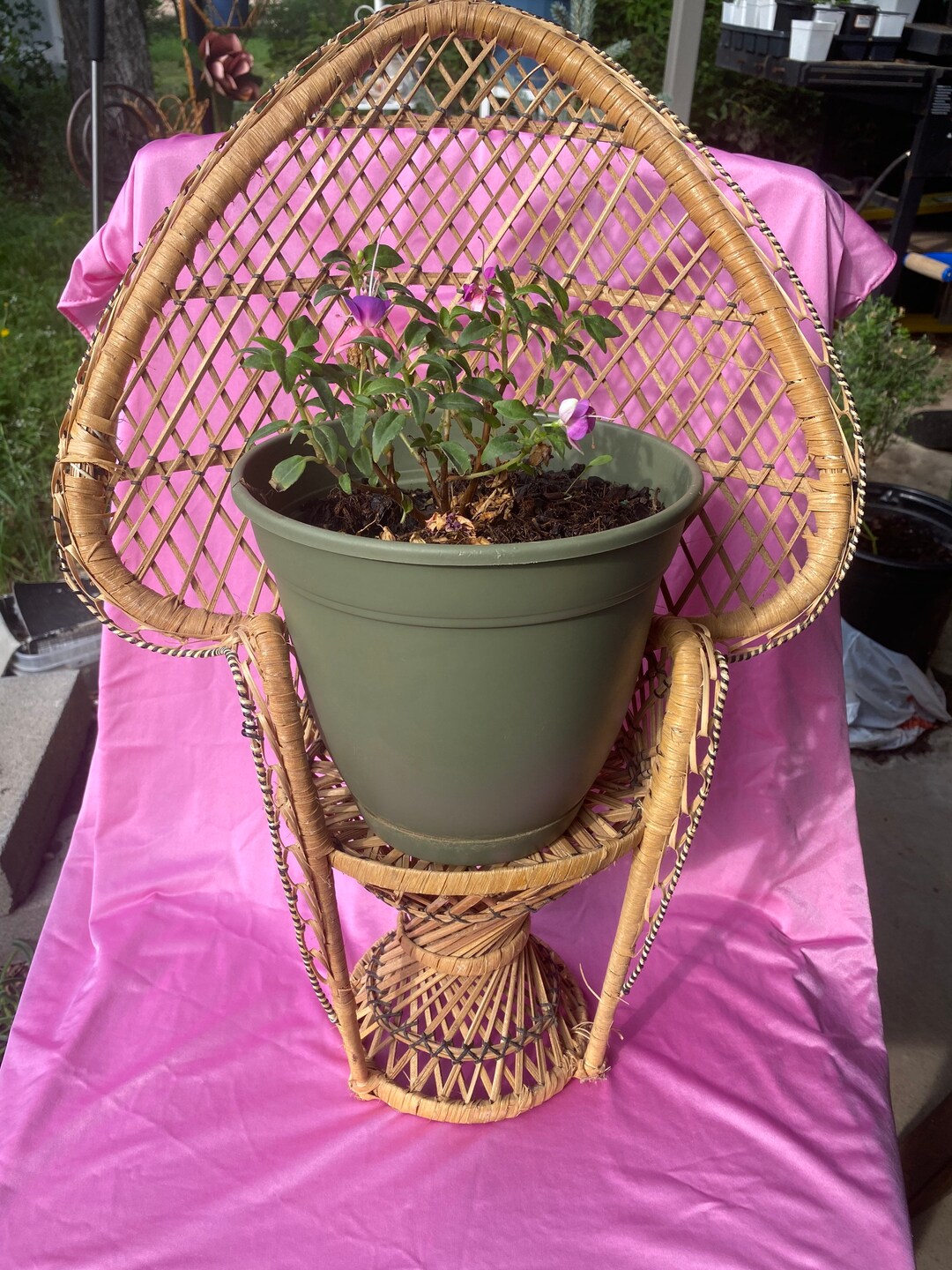 Mini Peacock Plant Chairmini Peacock Chair Plant Holdermini Etsy