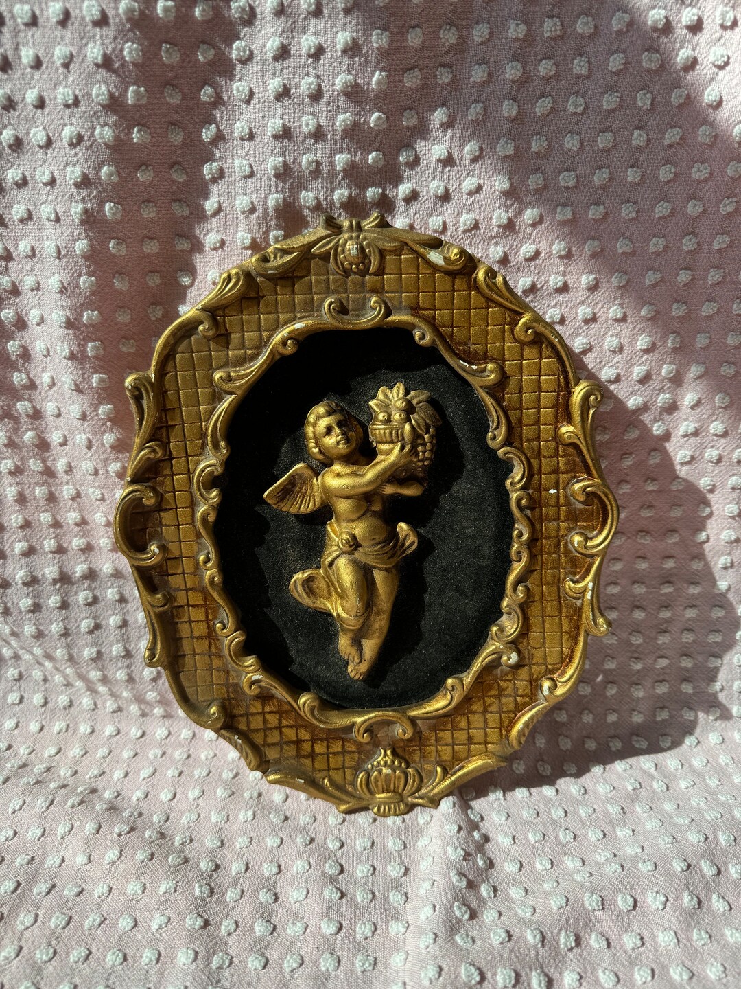 VGT ANGEL BAROQUE Plaque,vintage Angel Wall Decor,vintage Angel Ardco ...