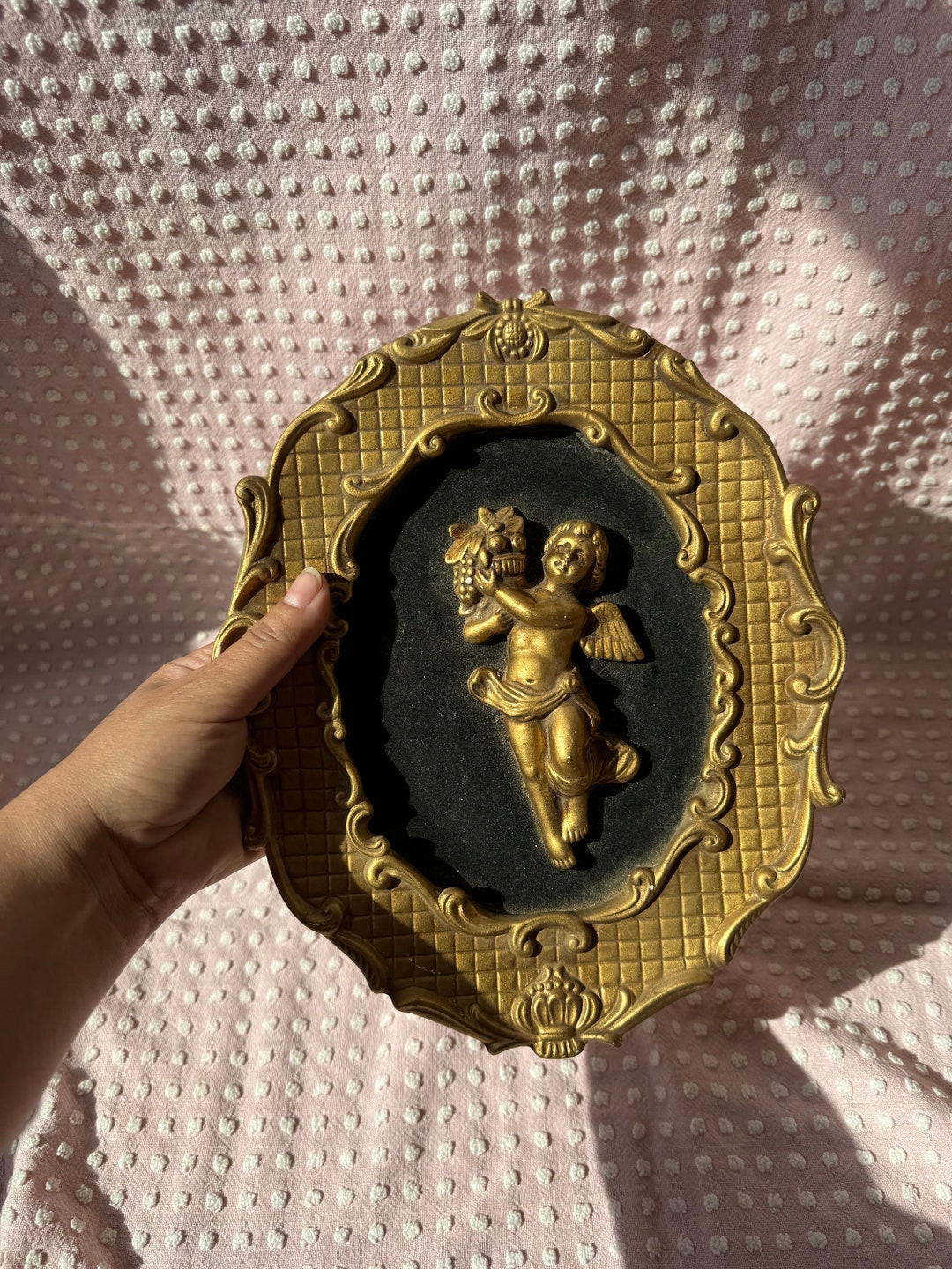 VGT ANGEL BAROQUE Plaque,vintage Angel Wall Decor,vintage Angel Ardco ...