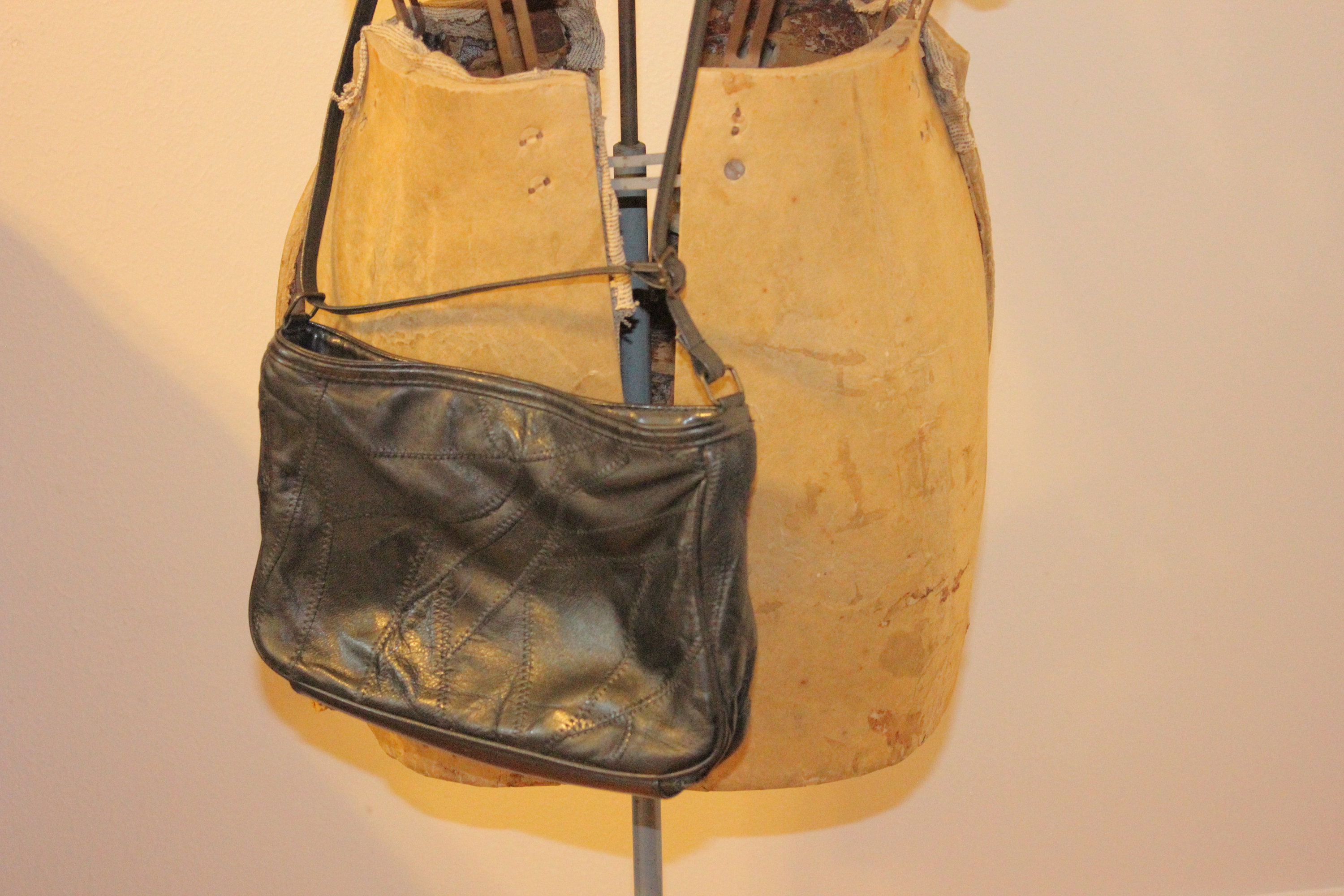 LEATHER BIKER PURSEblack biker pursecool biker pursebiker | Etsy