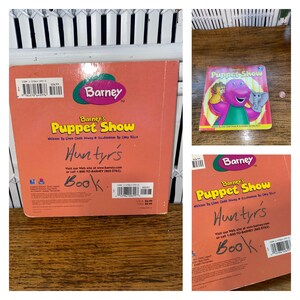 BARNEY PUPPET Show Book,vintage Barney Book,barney Book,barney Children ...