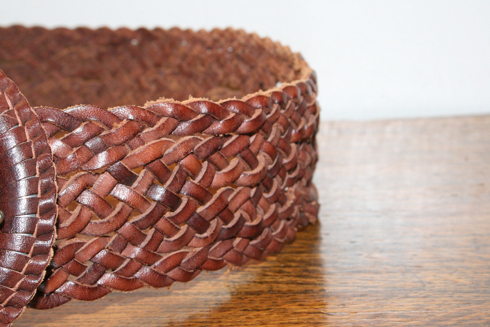 WIDE BOHO Beltwoven Leather Beltwide Leather Belthippie | Etsy