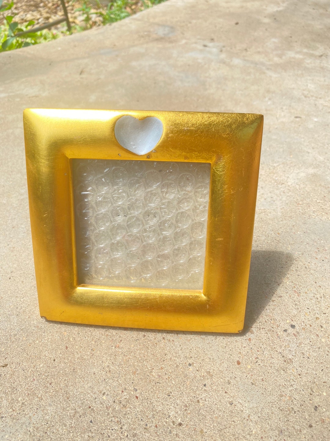 VINTAGE GOLD HEART Frame,vintage Wedding Picture Frame,gold Heart ...