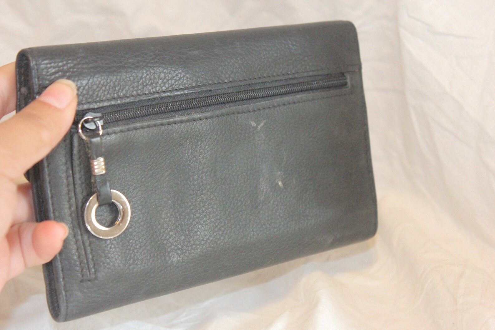 VINTAGE ENVELOPE WALLET Black,leather Wallet Card Holder,vintage ...