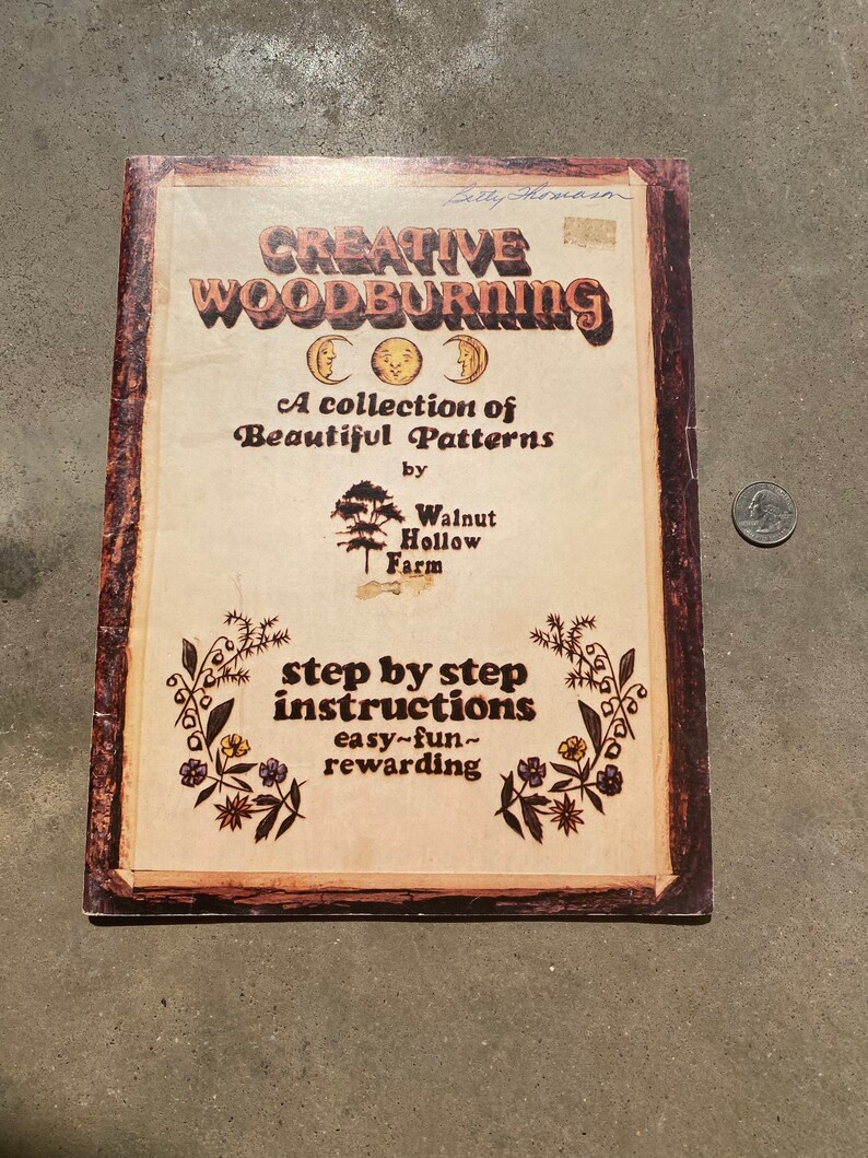 1970swoodburning Bookwoodburning Artvintage Woodburning - Etsy
