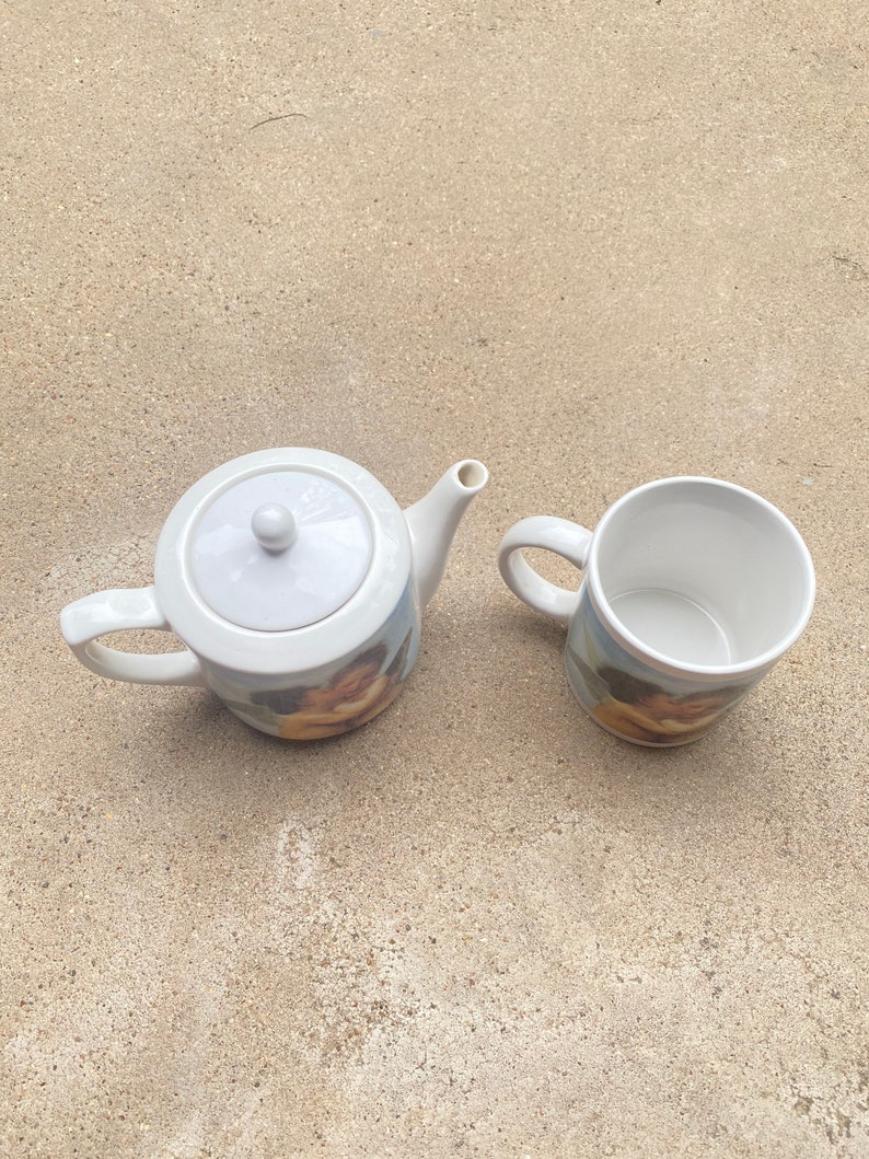 VINTAGE ANGEL Teapot,vintage Teapot and Cup Set,vintage Style Teapot ...