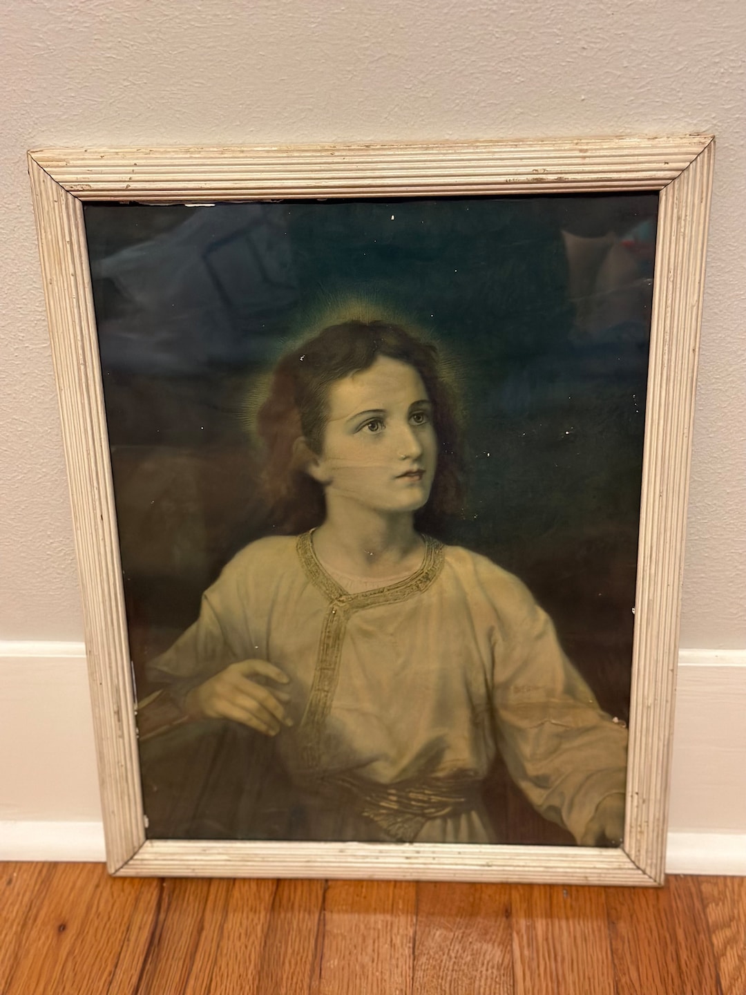 VINTAGE YOUNG JESUS Litho,vintage Jesus Art Catholic,vintage Jesus ...