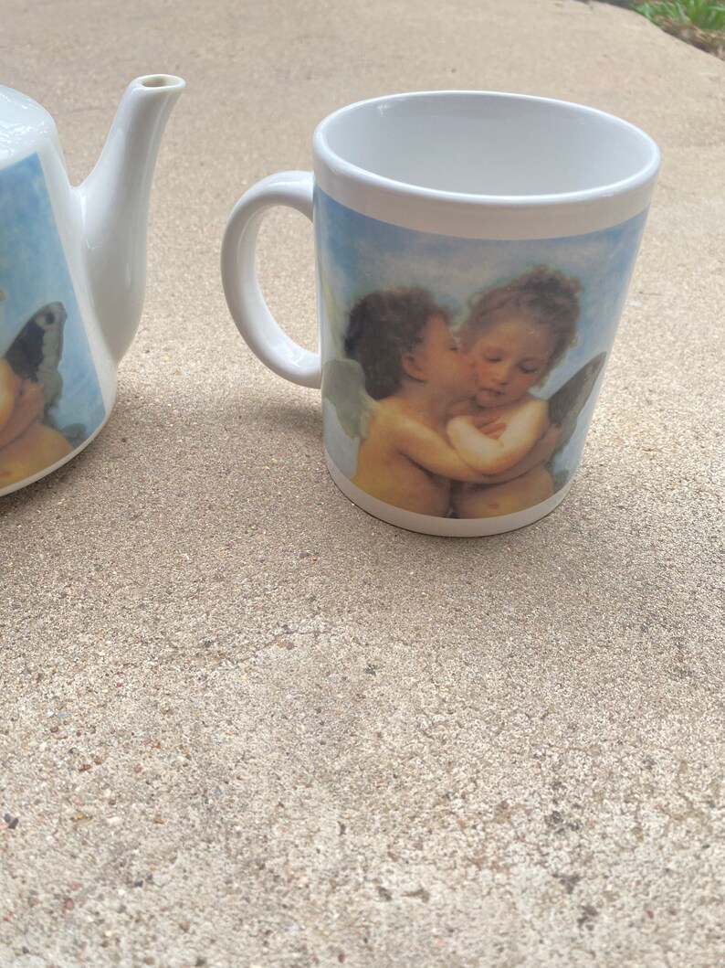 VINTAGE ANGEL Teapot,vintage Teapot and Cup Set,vintage Style Teapot ...