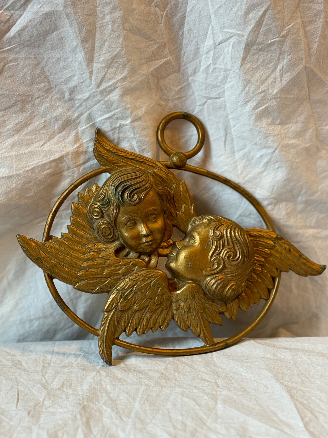 VGT ANGEL WALL Decor,vintage Gold Angel Wall Decor,vintage Angel Cast ...