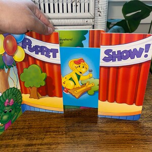 BARNEY PUPPET Show Book,vintage Barney Book,barney Book,barney Children ...