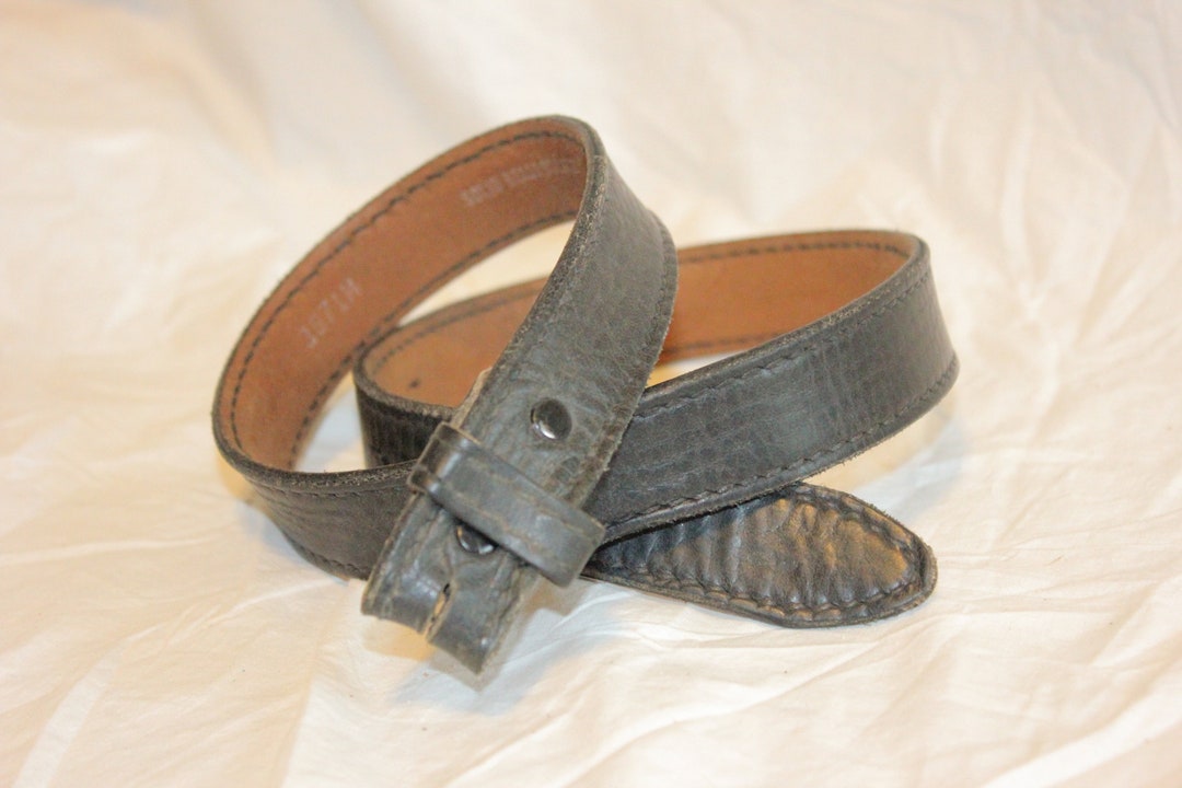 VGT SKINNY LEATHER Belt,vintage Black Leather Belt,vintage Small ...