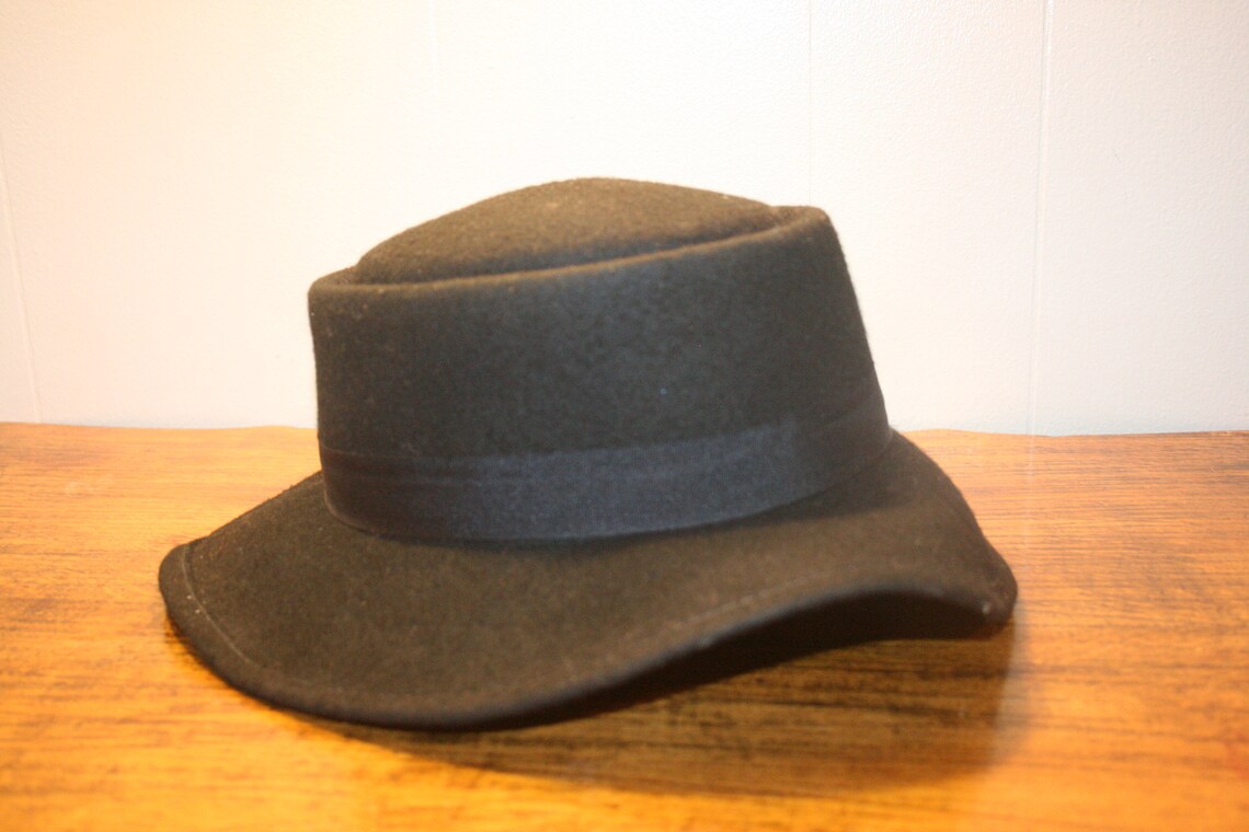 BIKER GRUNGE Hatformal Hat Womenblack Vintage Hatvintage - Etsy