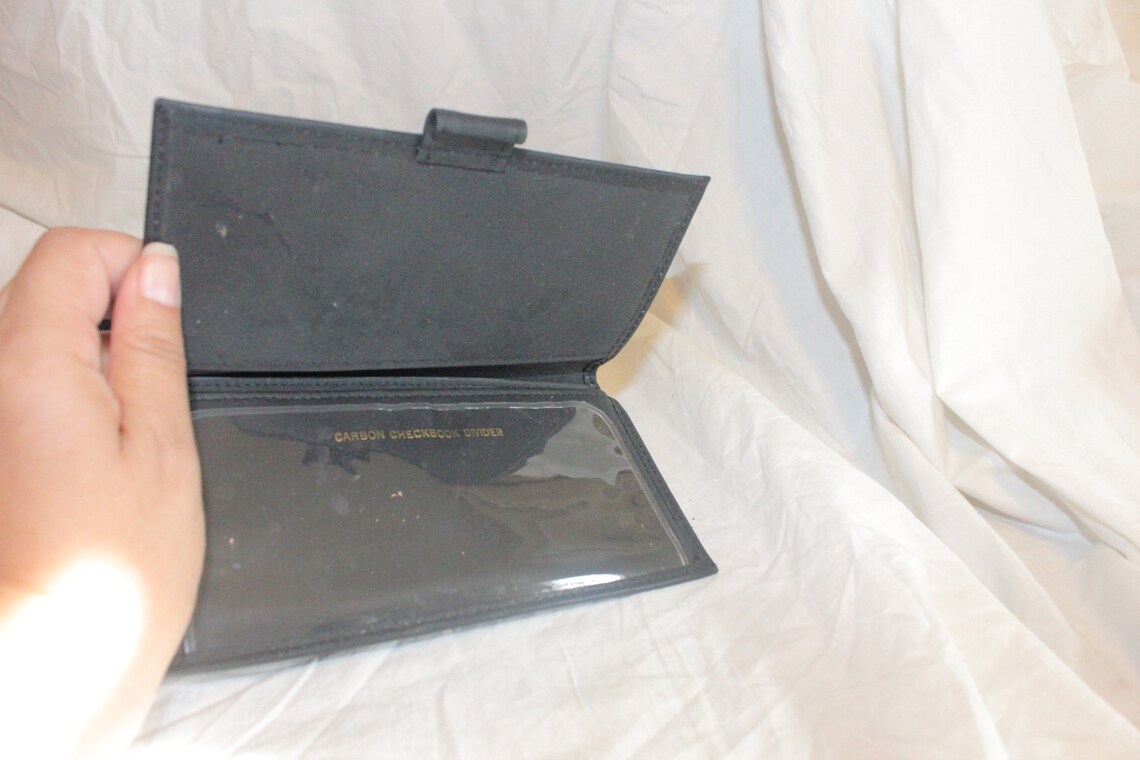 VINTAGE ENVELOPE WALLET Black,leather Wallet Card Holder,vintage ...
