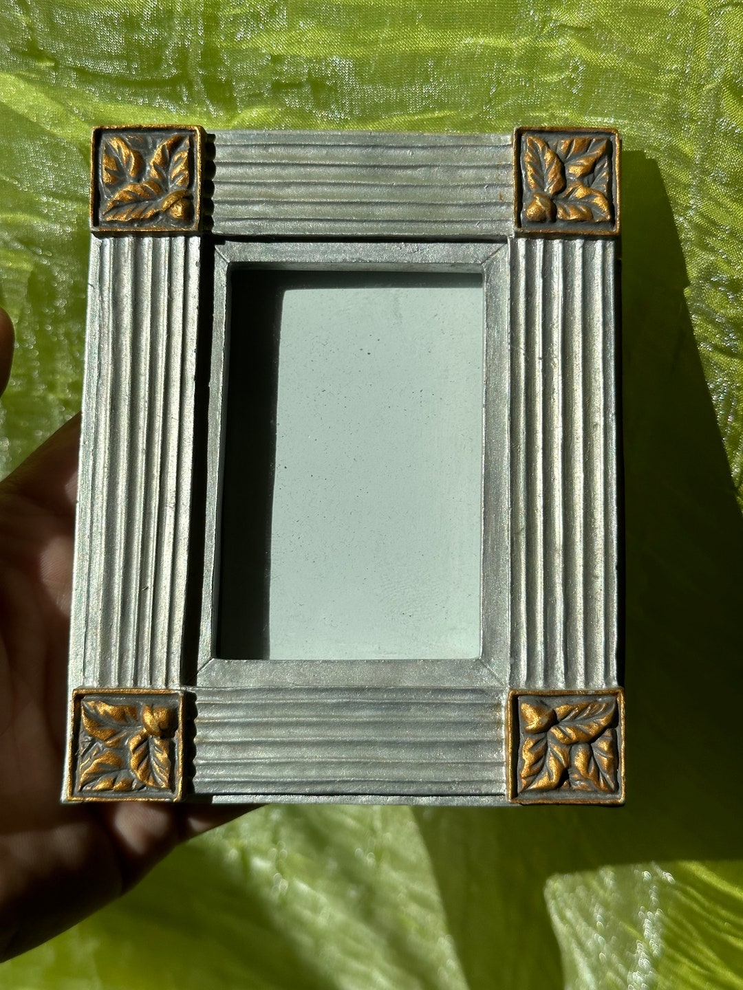 VINTAGE SILVER COPPER Picture Frame,vintage Wood Picture Frame,vintage ...
