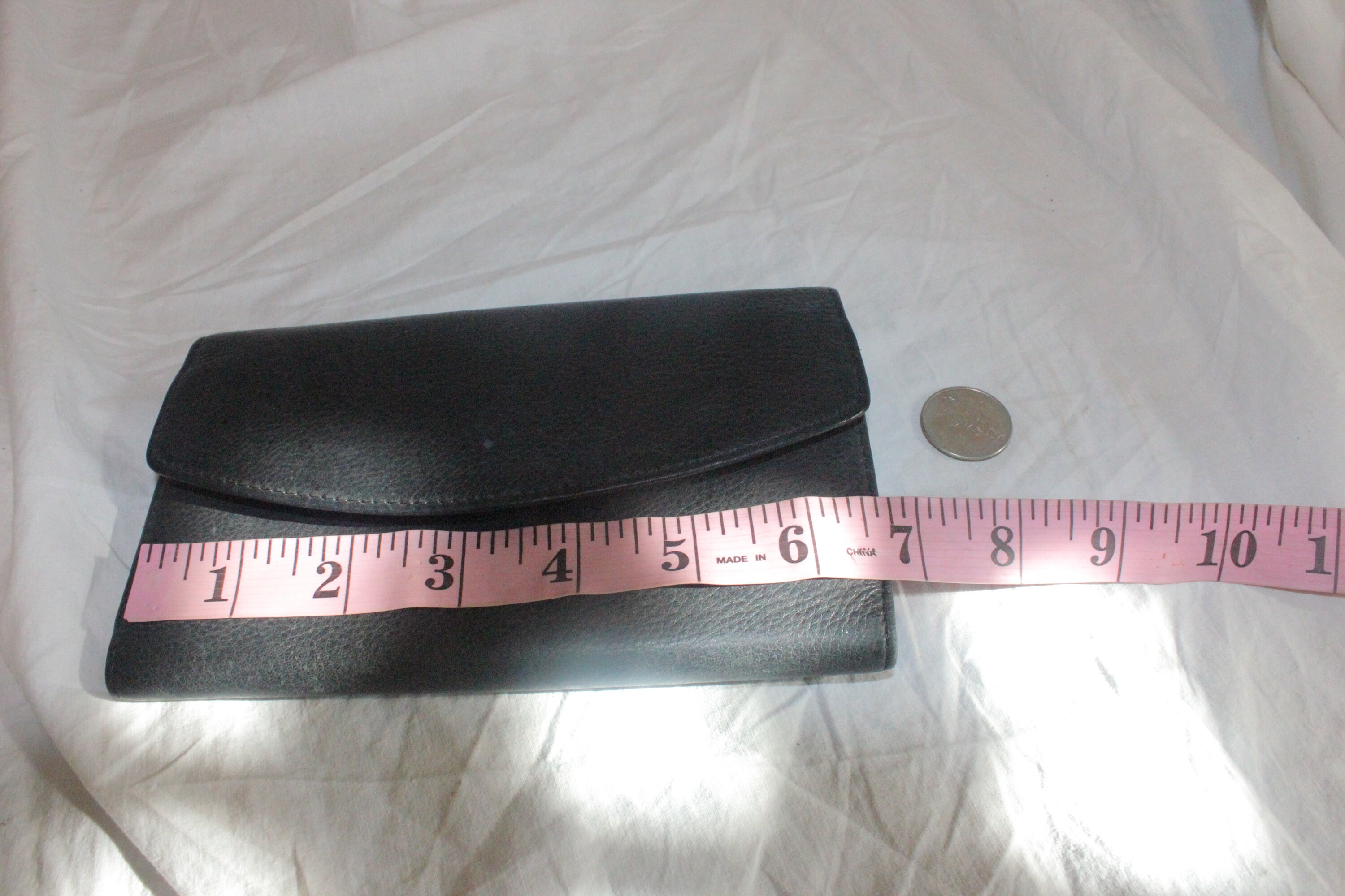 VINTAGE ENVELOPE WALLET Black,leather Wallet Card Holder,vintage ...