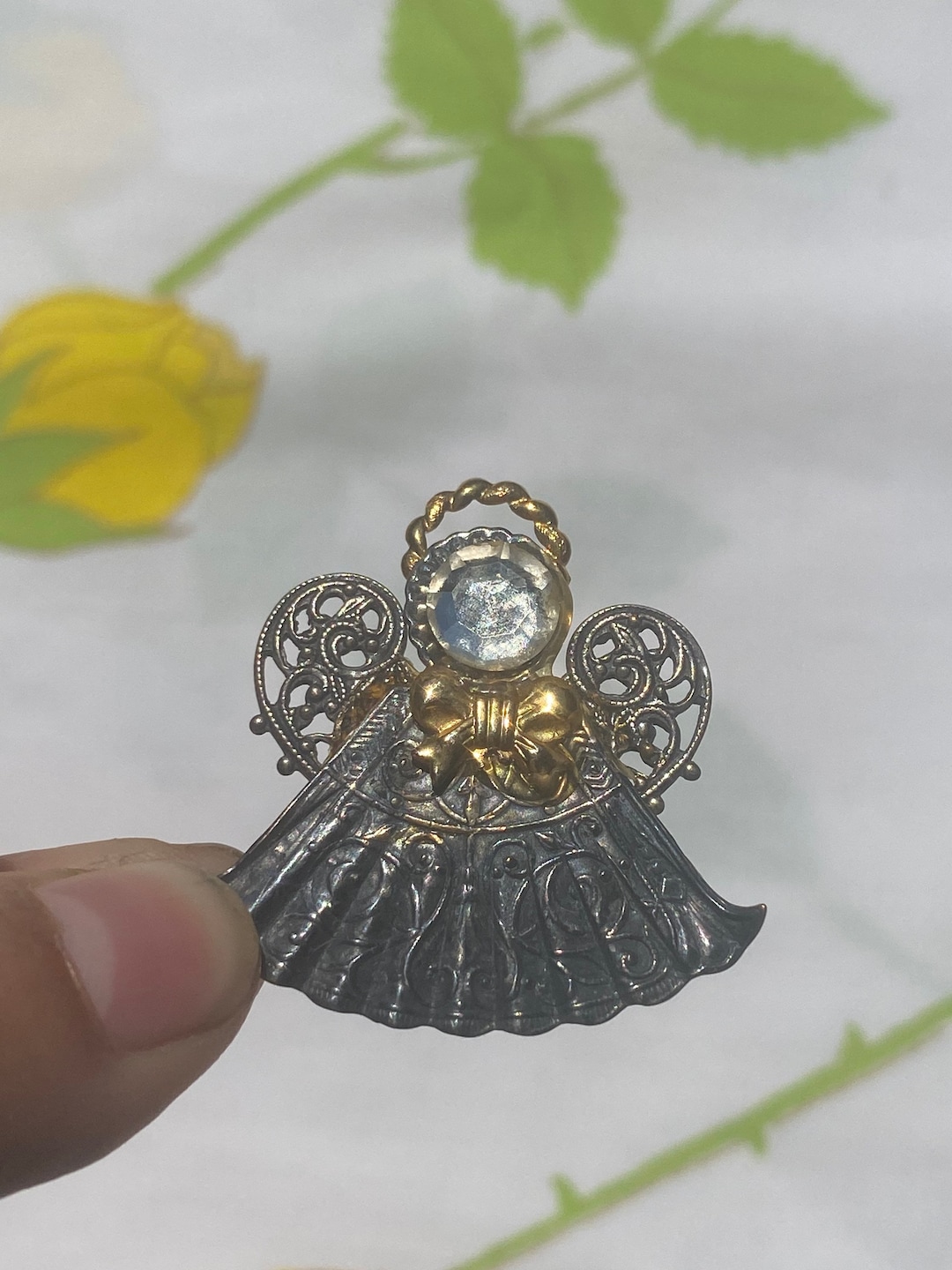 Vintage Angel Pin,vintage Angel Pin Brooch,vintage Guardian Angel Pin ...