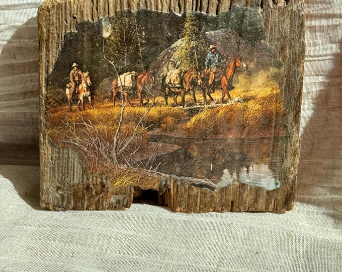Vintage Cowboy Horse Plaque,vintage Western Cowboy Decor,vintage Cowboy ...