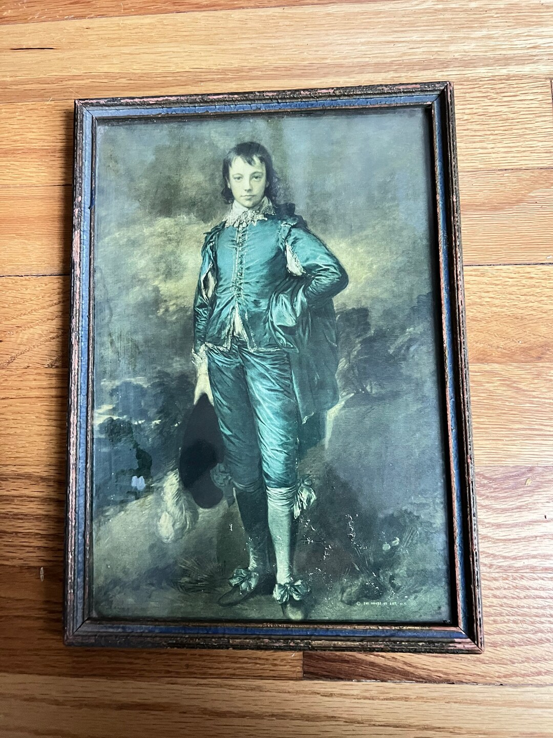 ANTIQUE BLUE Boy,antique Blue Boy Lithograph,antique Blue Boy ...