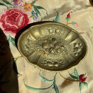 VGT BRASS Dish,vintage Brass Jewelry Plate,vintage Brass Jewelry Dish ...